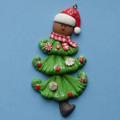 Kaitlin's Personalized Keepsakes. Gingerbread Head on Tree